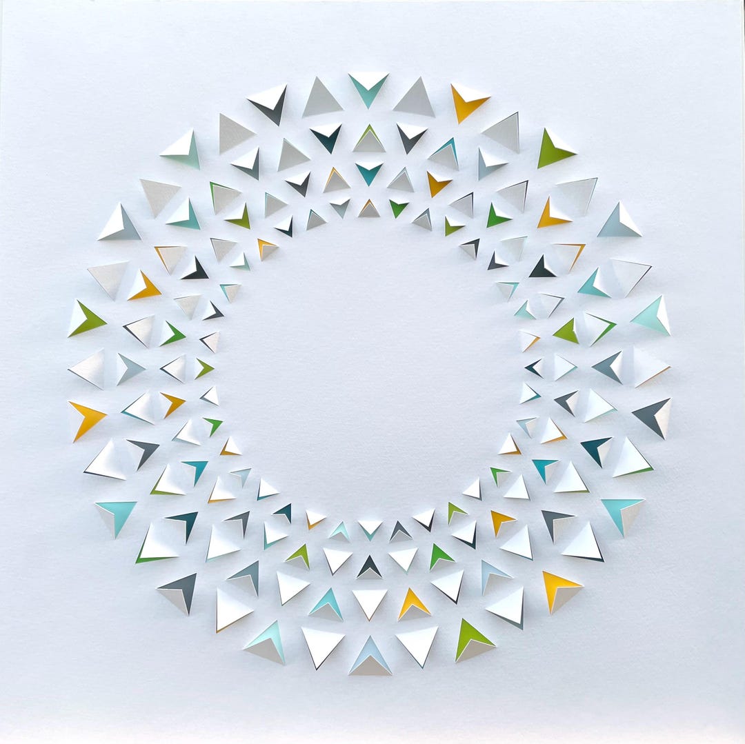 Geometric Paper Relief Handmade Original Minimalist Style on ...
