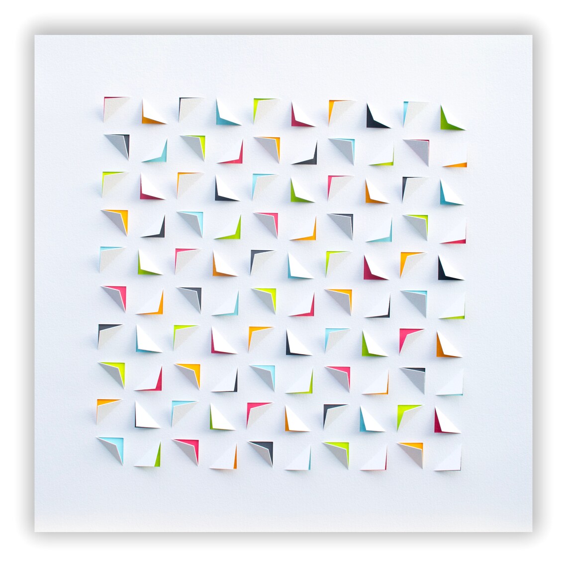 Geometric Paper Relief Art: Handmade Modernist Wall Decor - Etsy UK