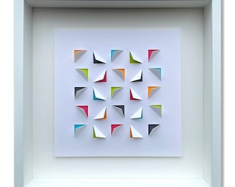 Geometric Paper Relief Handmade Original Minimalist Style on ...