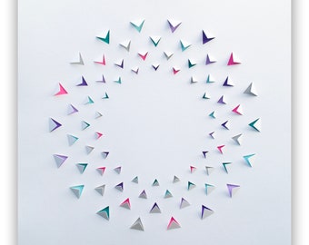 Geometric Paper Relief Handmade Original Minimalist Style on ...