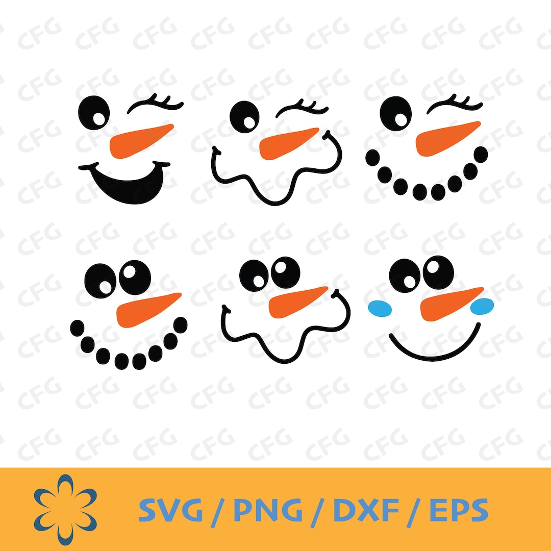 Snowman Svg | Snowman Faces Svg | Christmas Svg | Snowman Girl Svg ...