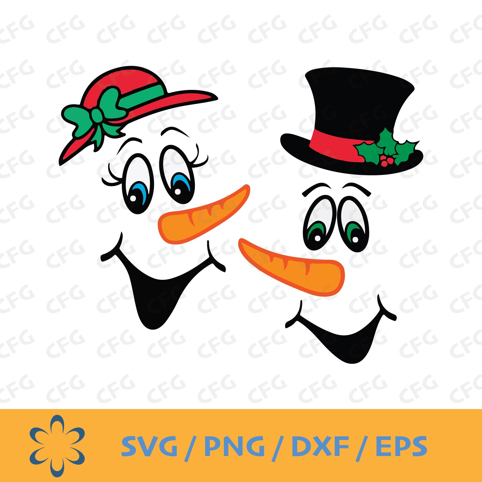 Snowman Svg | Snowman Faces Svg | Christmas Svg | Snowman Girl Svg ...