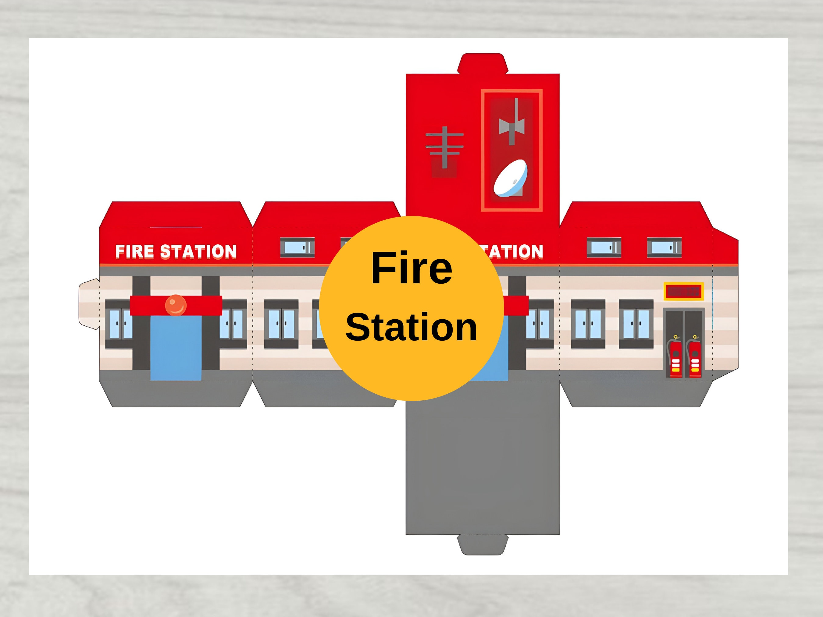 Paper Fire Station Activity Sheets Instant Download Colour - Etsy