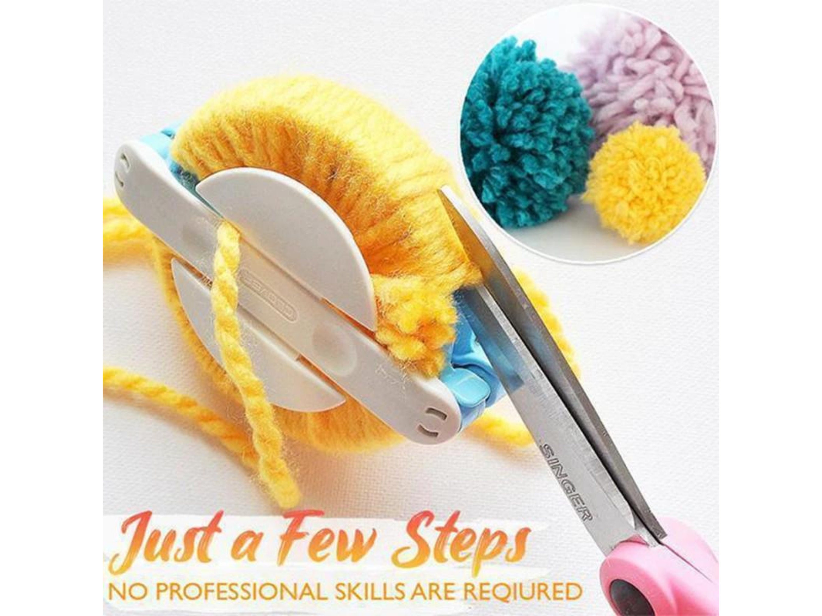 Pompom Maker Machine 4 Sizes Pompom Maker Wool Ball Making Fluff Ball ...
