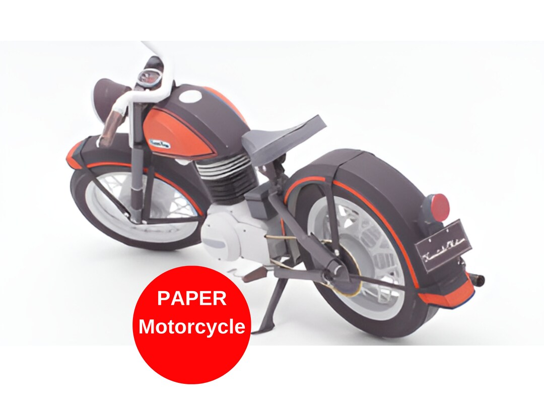 Motorcycle Printable Activity Sheets Harley Paper Model - Etsy