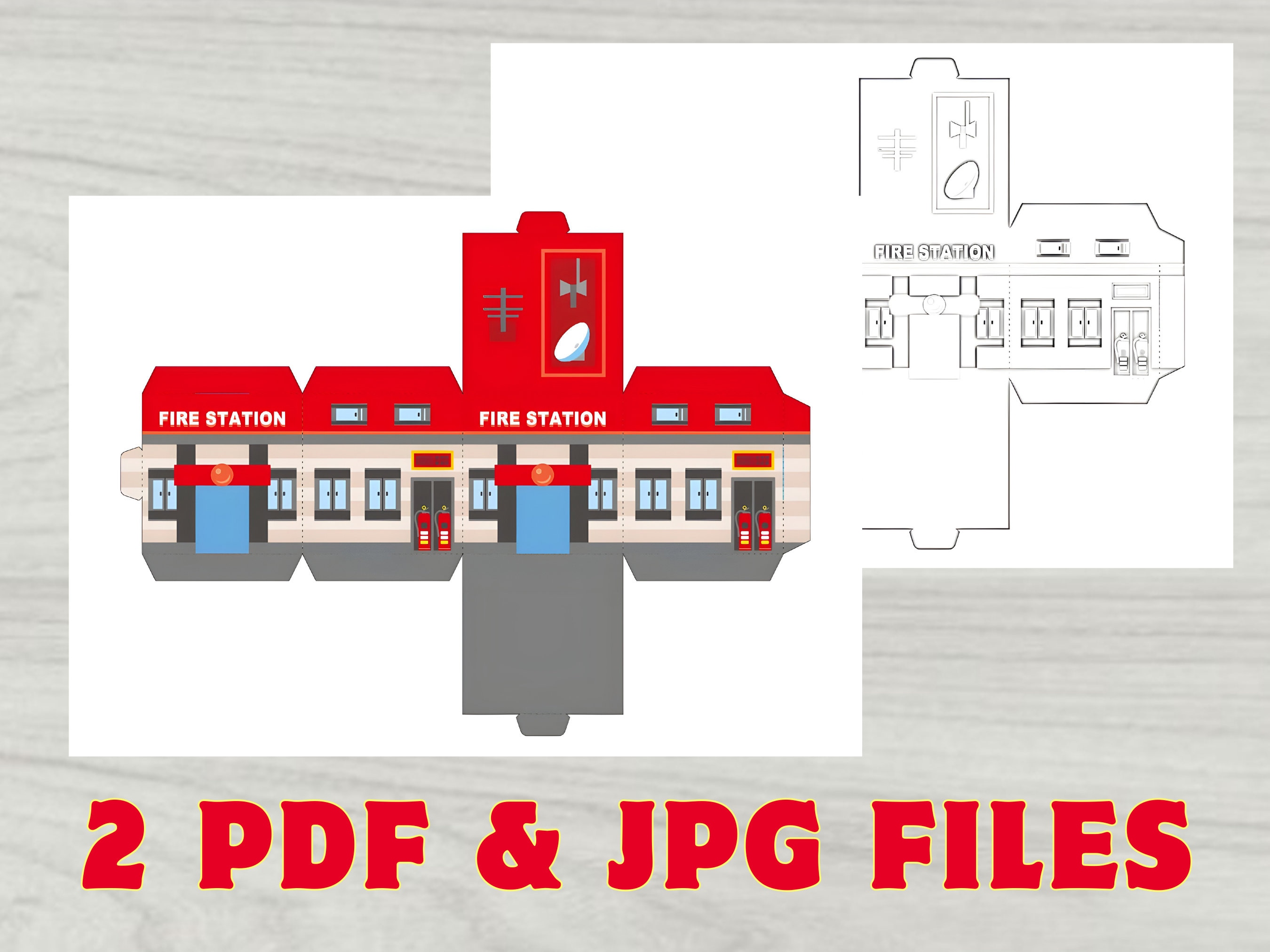 Paper Fire Station Activity Sheets Instant Download Colour - Etsy