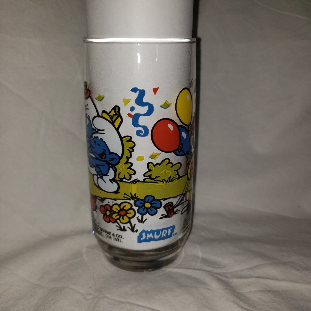 Smurfs Clumsy Smurf Collectible Glass 1983 Hardee's - Etsy