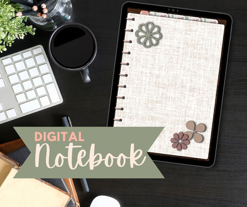 Realistic Digital Notebook 5 Subject Notebook Journal - Etsy