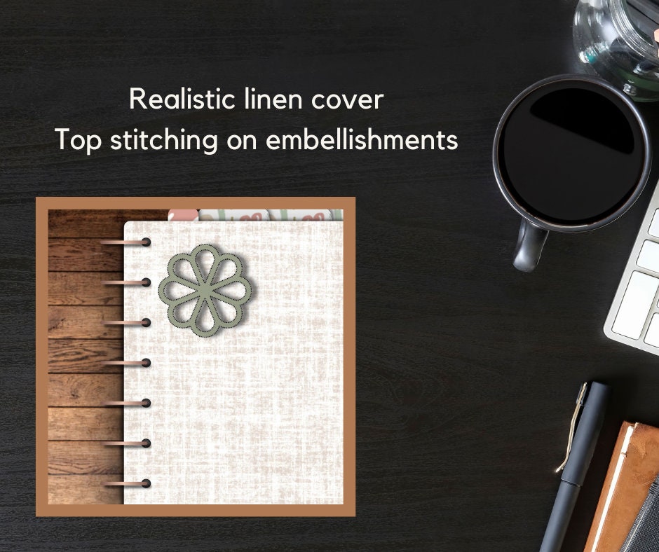 Realistic Digital Notebook, 5 Subject Notebook, Journal, Digital Note ...