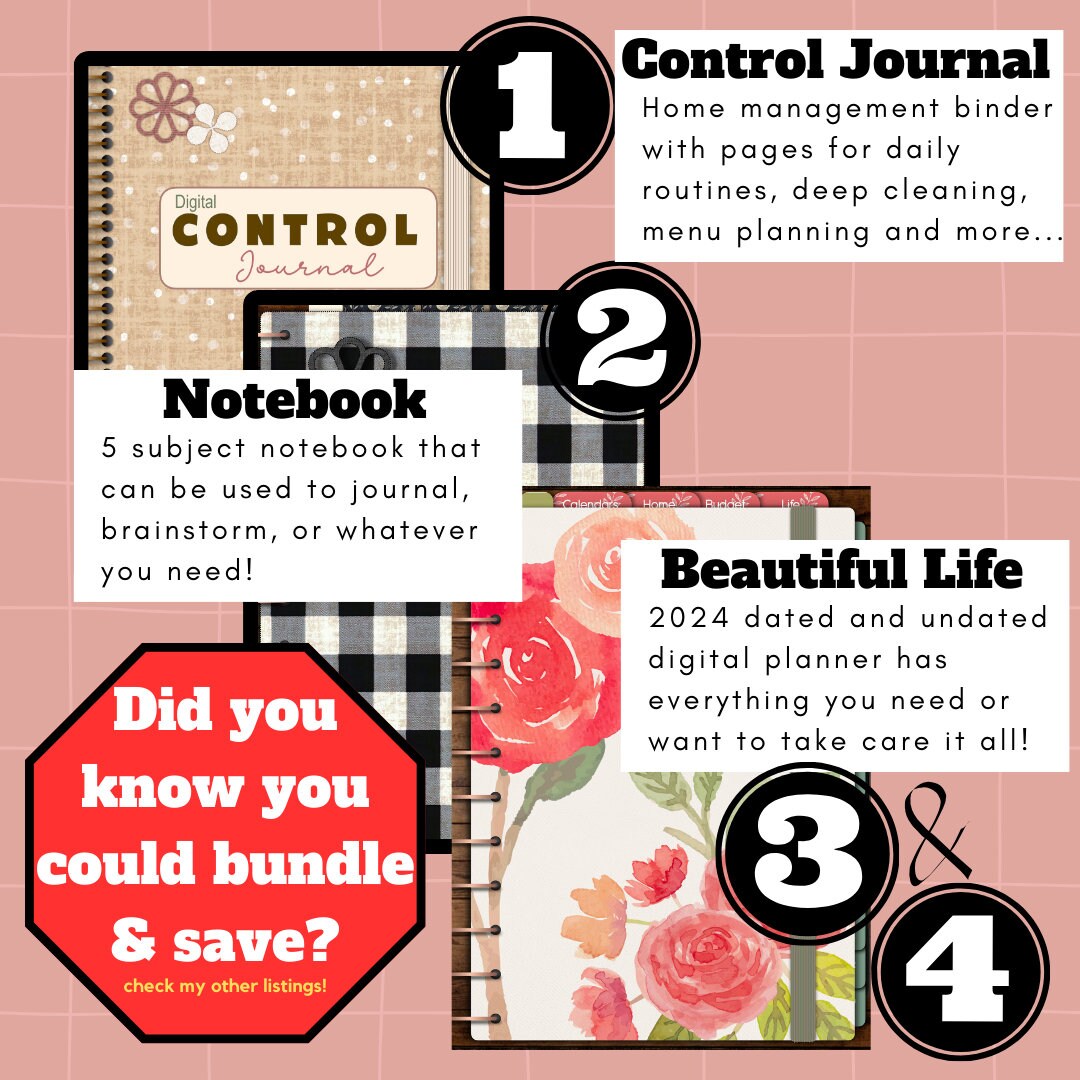 Flylady Digital Control Journal | ADHD Cleaning Tracker | Budget ...