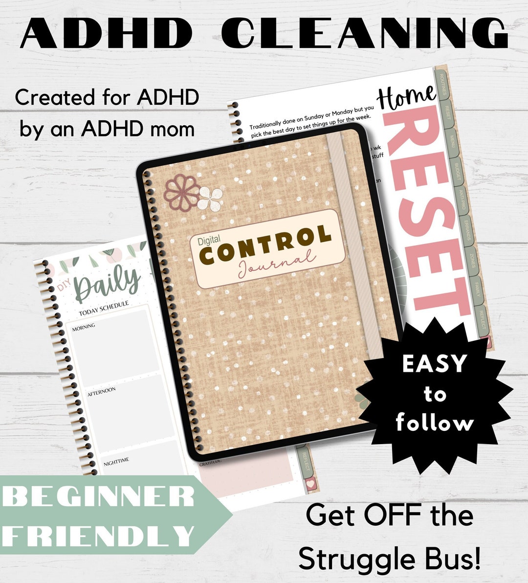 Flylady Digital Control Journal | ADHD Cleaning Tracker | Budget ...
