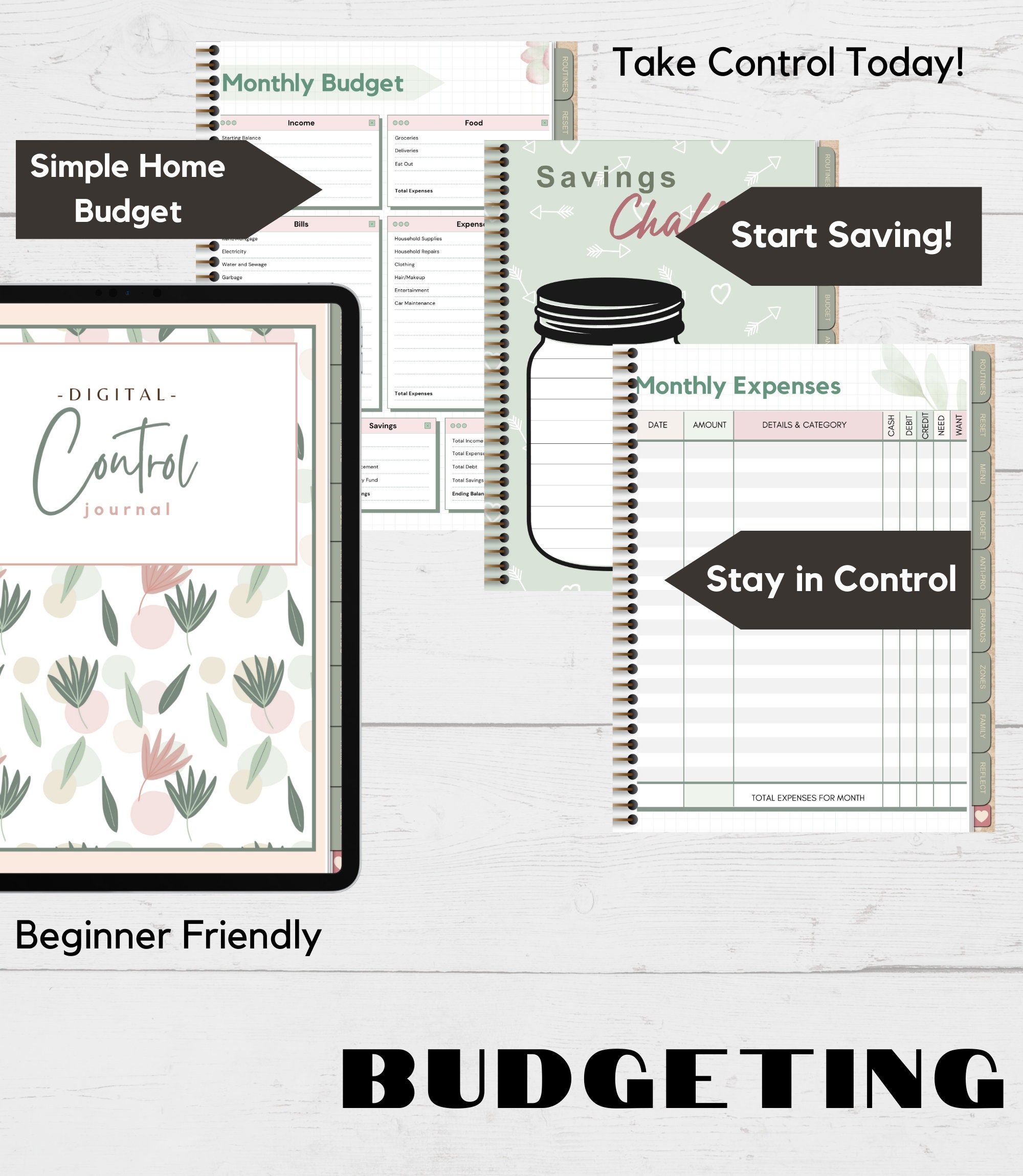 Flylady Digital Control Journal | ADHD Cleaning Tracker | Budget ...