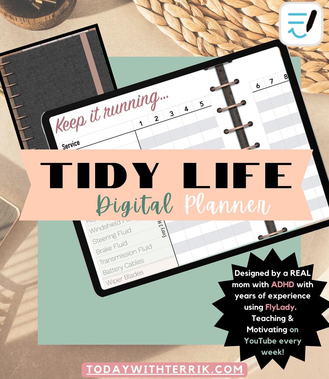 Tidy Life ADD Planner, Life Organizer, Adhd/neurodivergent Cleaning ...