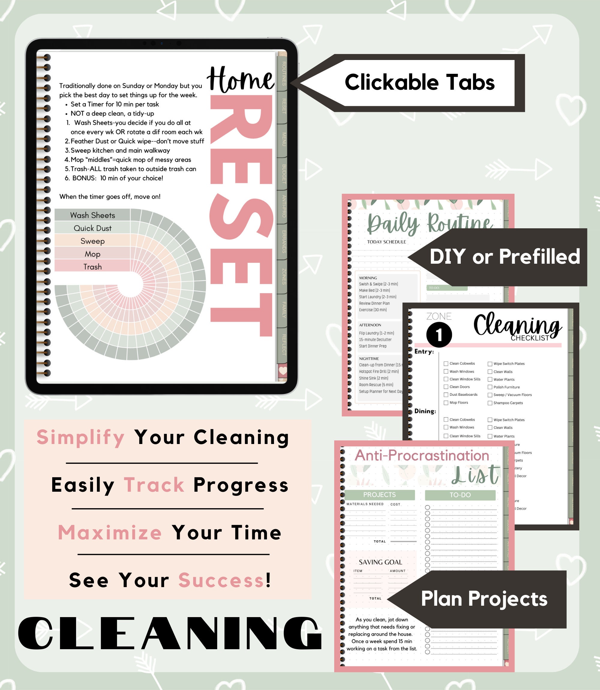 Flylady Digital Control Journal | ADHD Cleaning Tracker | Budget ...