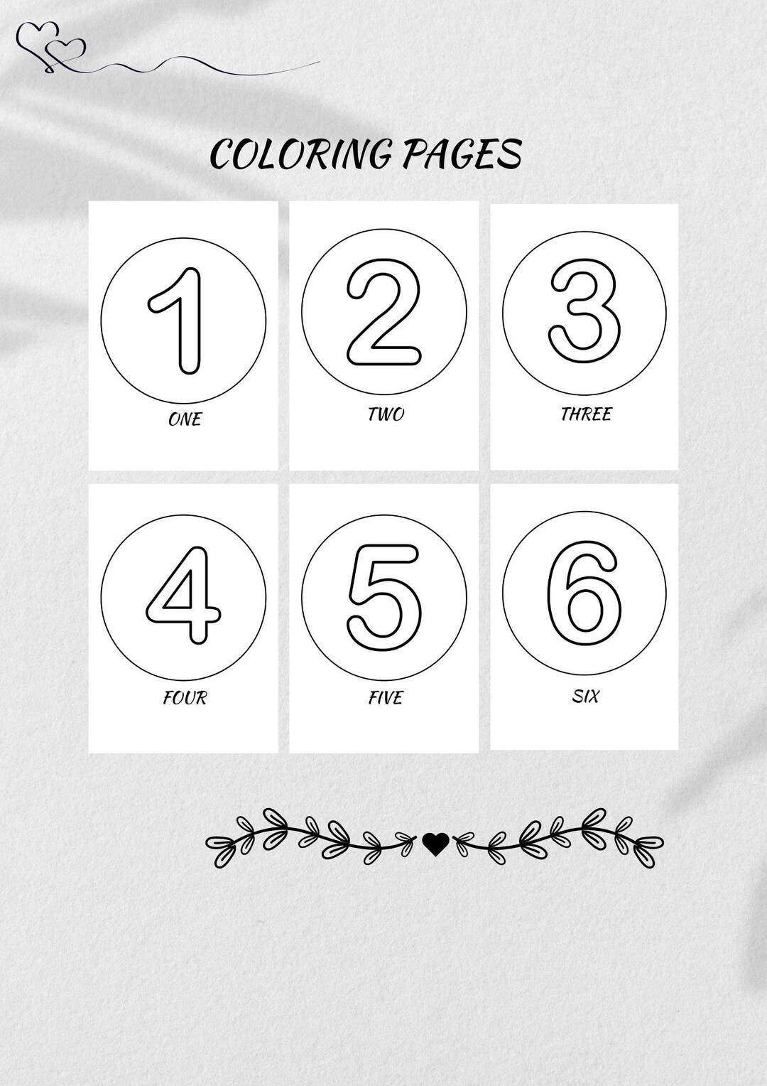 Coloring Pages for Kids, 20 Fun Number Coloring Pages, Digital Coloring ...