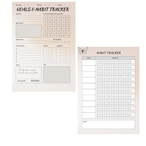 Pastel Tones Habit Tracker Set, Goal and Routine Planners, A4 and A5 ...