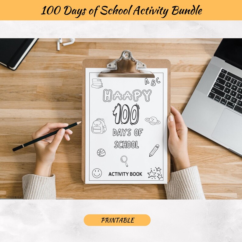 100 Days of School Activity Pack, Fun and Educational Worksheets, Math ...