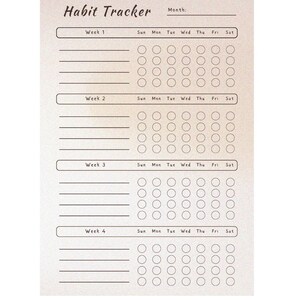 Pastel Tones Habit Tracker Set, Goal and Routine Planners, A4 and A5 ...