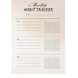 Pastel Tones Habit Tracker Set, Goal and Routine Planners, A4 and A5 ...