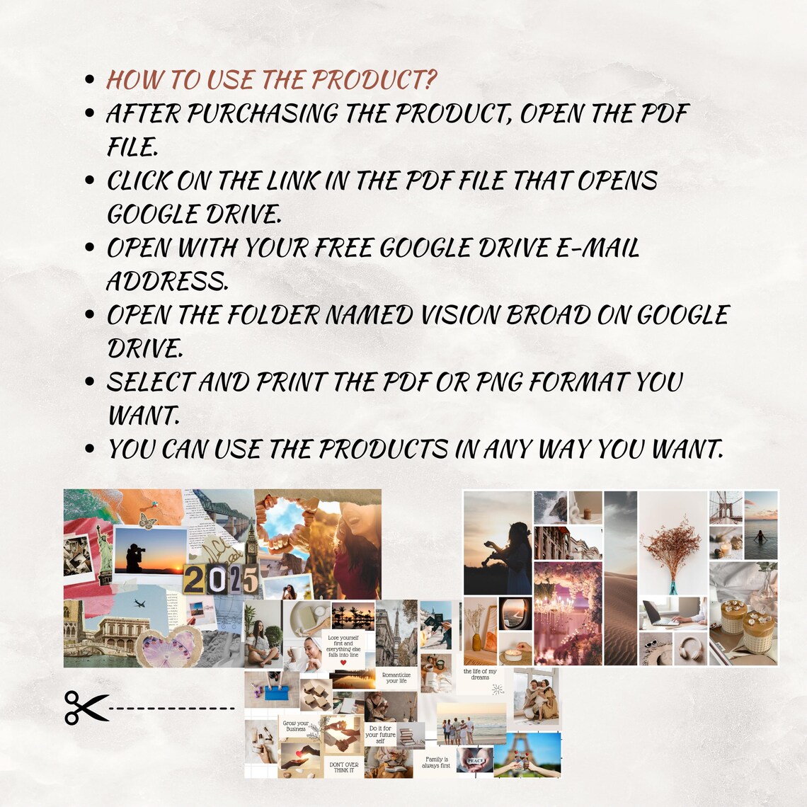 Vision Board Set, Happiness for Women, Inspirational Quotes, Travel ...