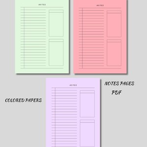 Designed for Vibrant Journals Printable Notepaper, Notebook Paper Pages ...