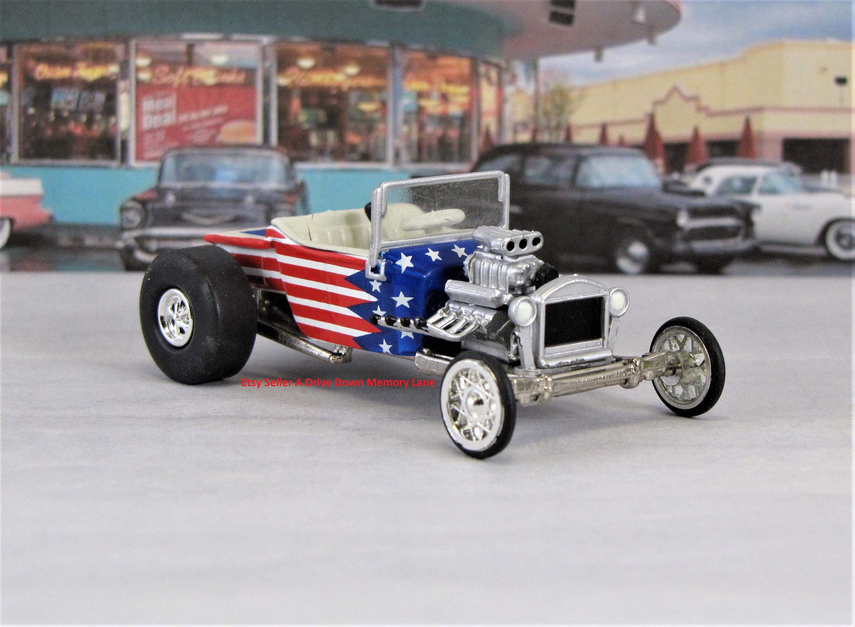 1923 Ford Model T Bucket Supercharged V8 American Hot Rod Mag Wheels 1/ ...