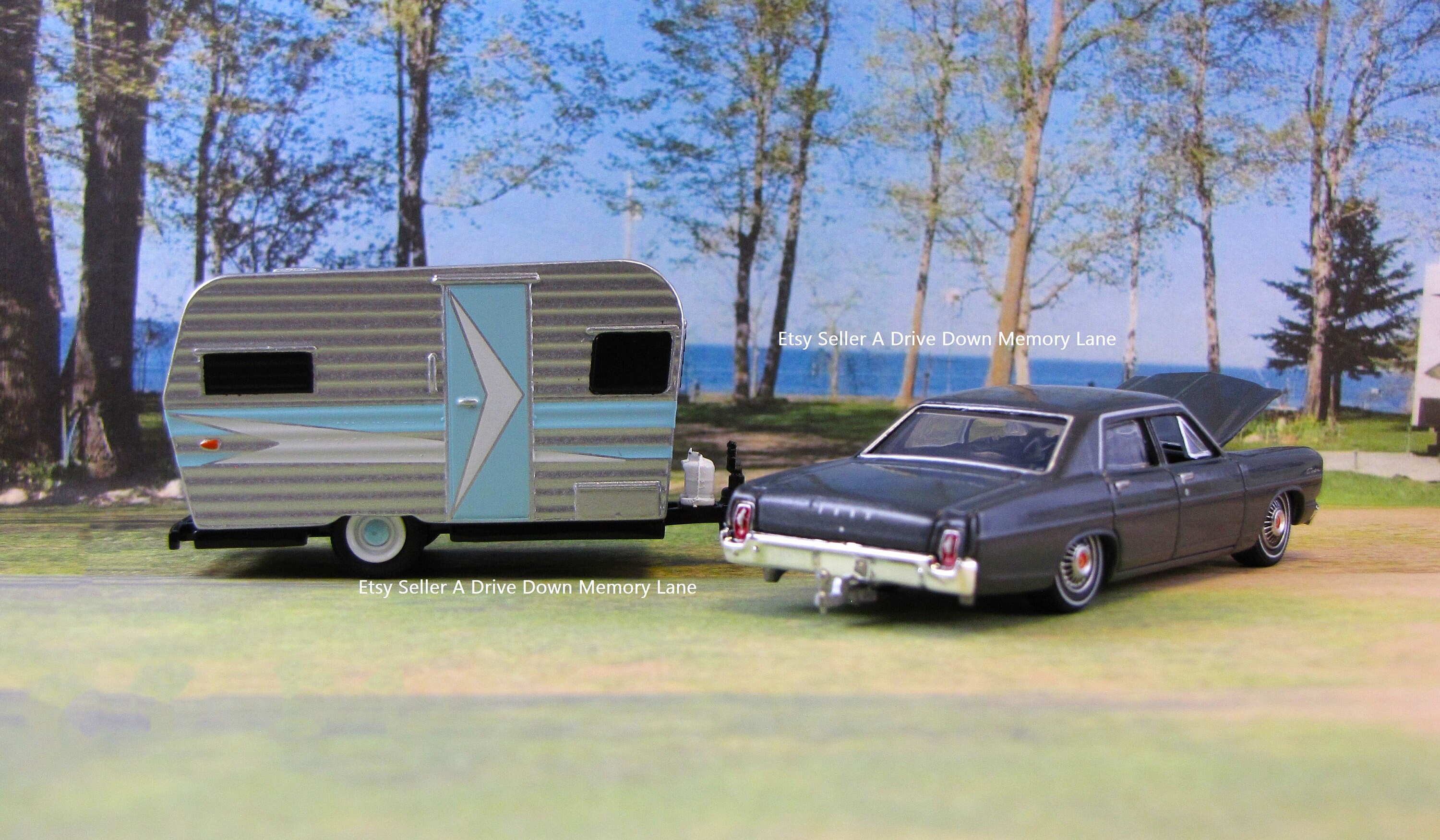 1967 Ford Custom / Galaxie + Siesta Camper Trailer Retro 1960's ...