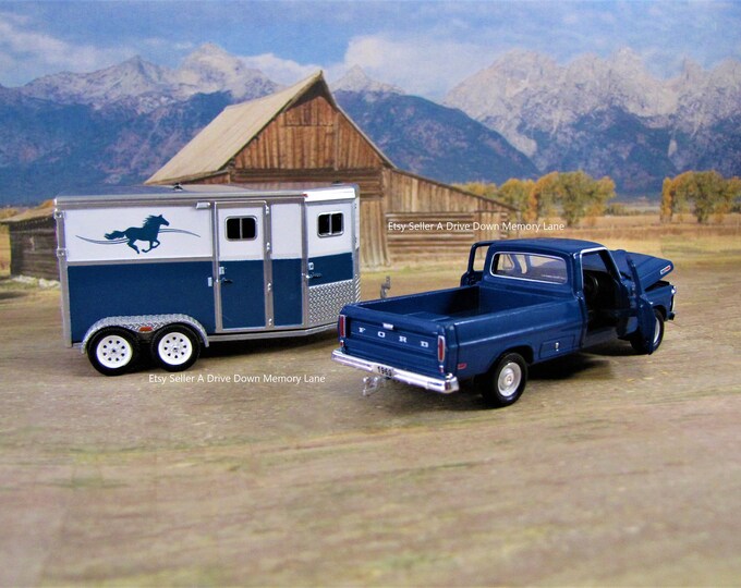 1969 Ford F100 Pickup Truck and Side by Side 2 Horse Trailer Farm Ranch ...