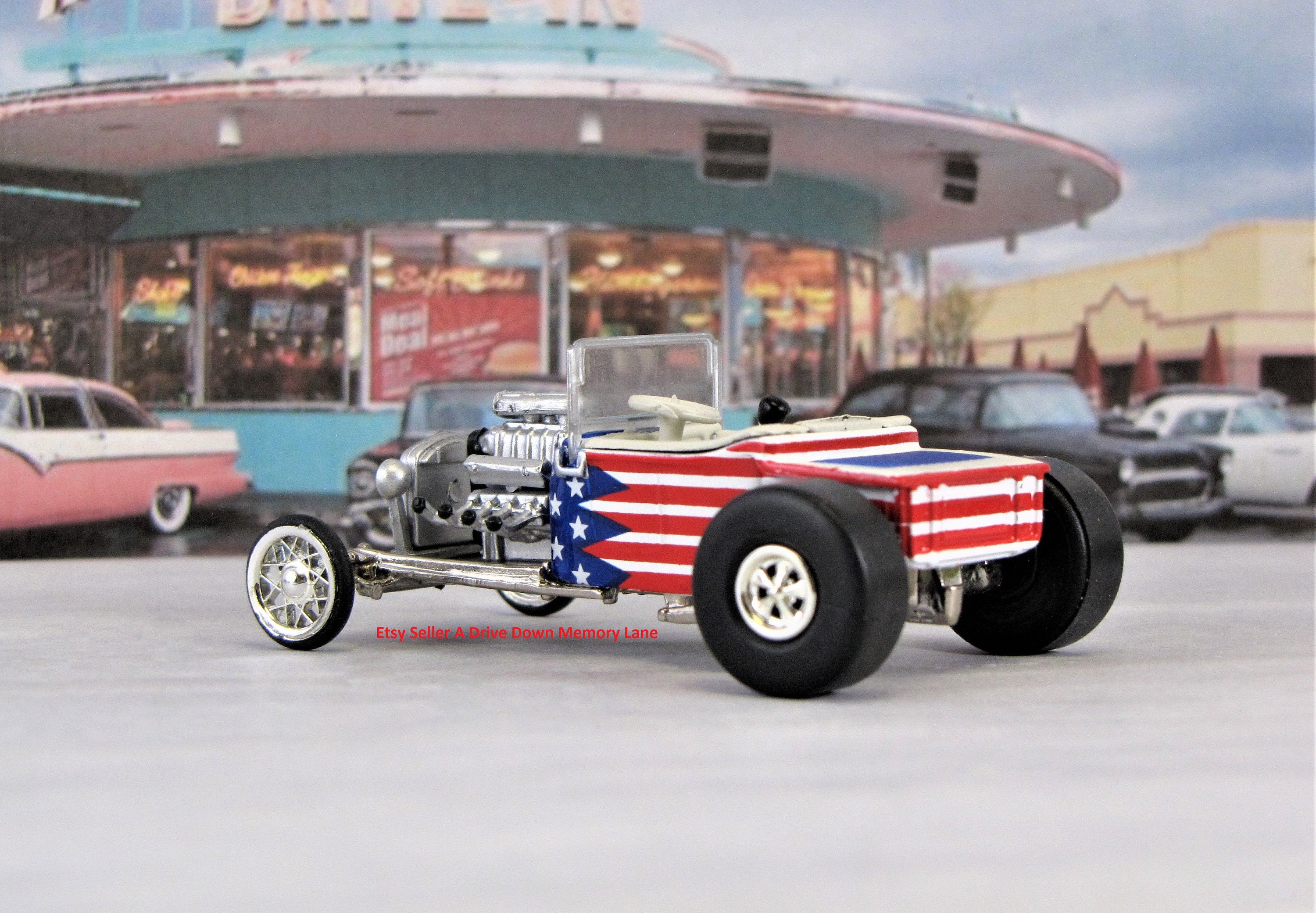 1923 Ford Model T Bucket Supercharged V8 American Hot Rod Mag Wheels 1/ ...