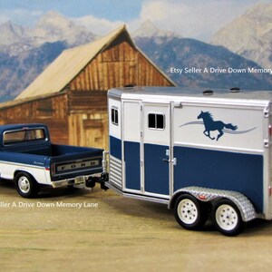 1972 Ford F100 Truck Tandem Side by Side Horse Trailer Farm Ranch ...