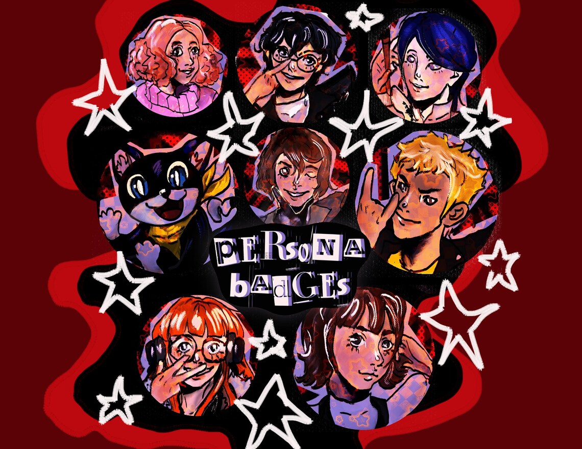 Holo Badges • Persona 5 - Etsy