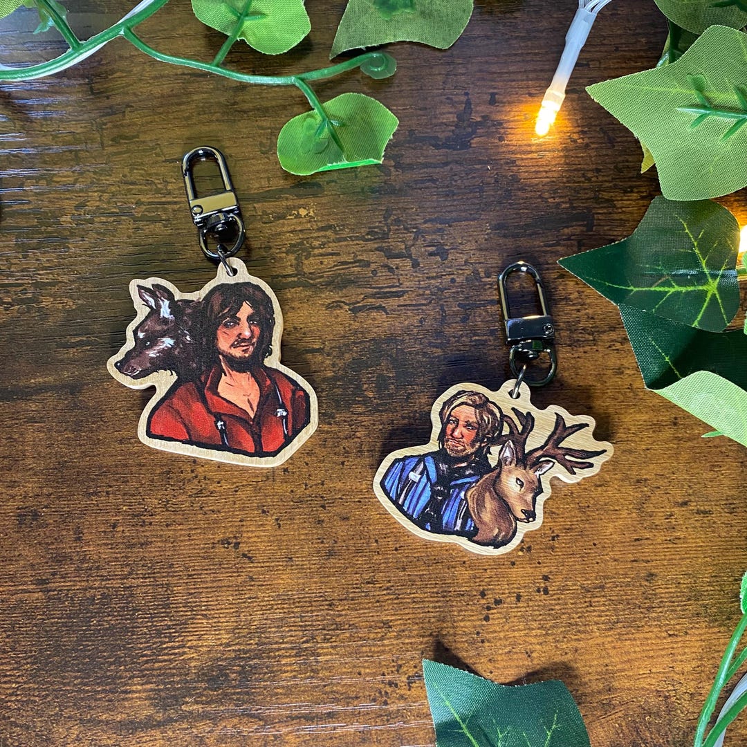 Arthur & John Wooden Charm - 2” Natural Wood Keychain - Etsy