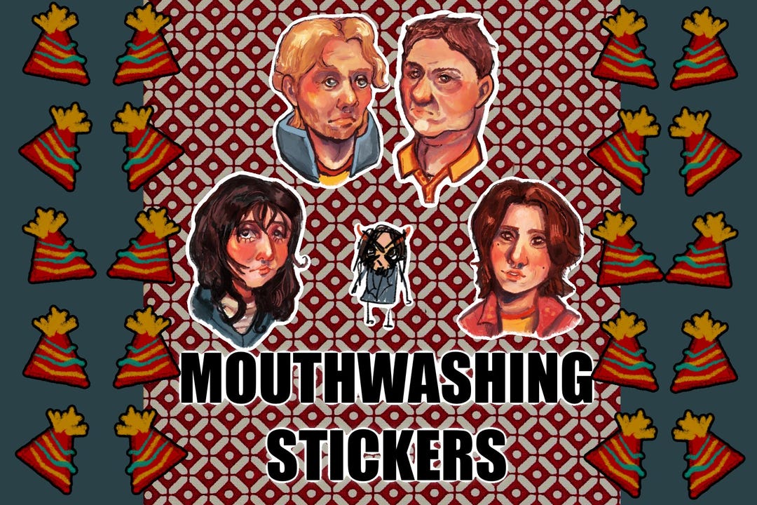 Anya + Curly + Daisuke + Swansea • Mouthwashing Stickers - Etsy
