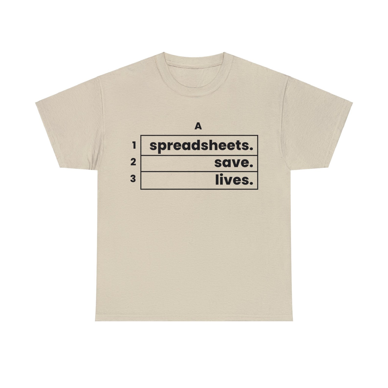 Spreadsheets Save Lives | Excel Lover’s Unisex Heavy Cotton Tee - Etsy