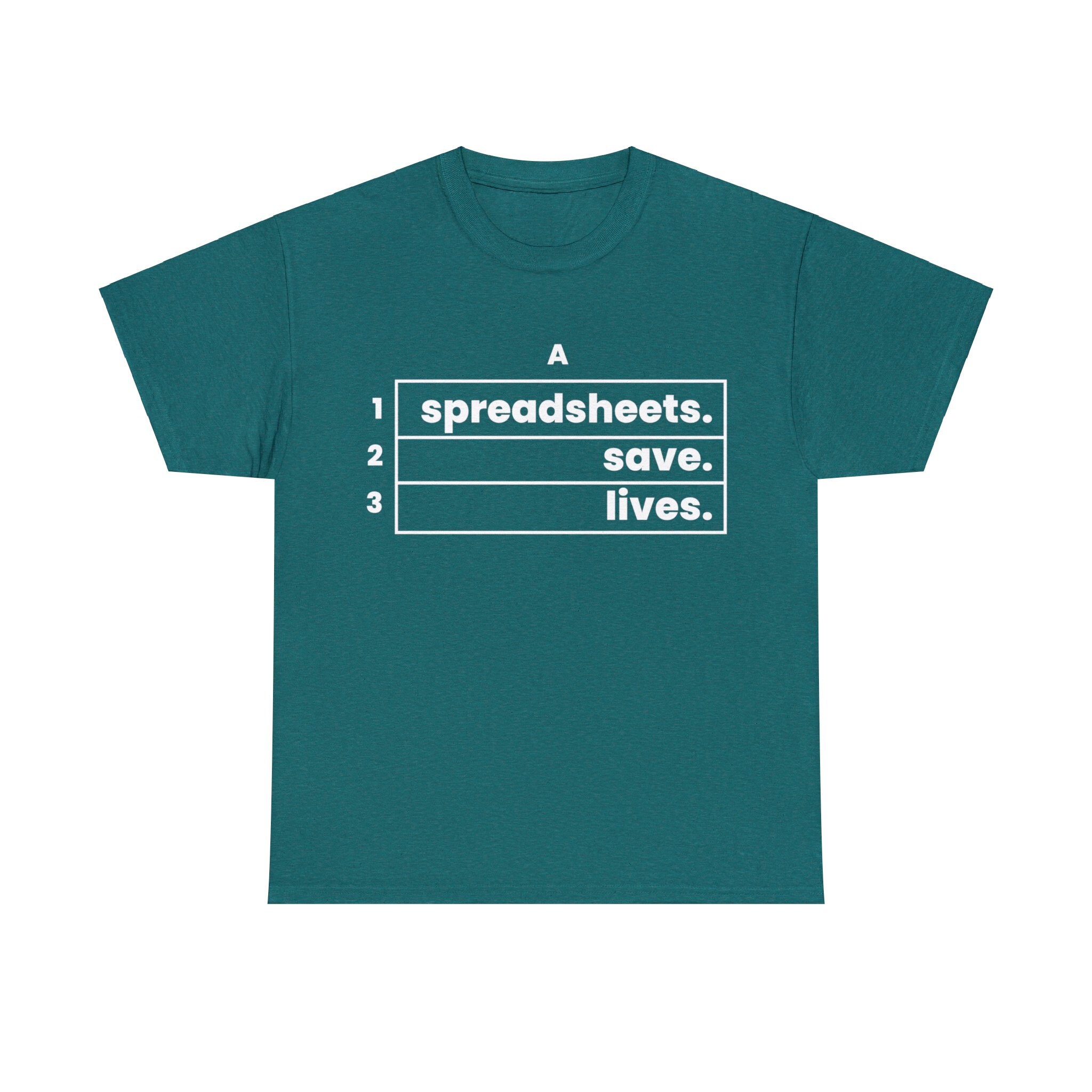 Spreadsheets Save Lives | Excel Lover’s Unisex Heavy Cotton Tee - Etsy