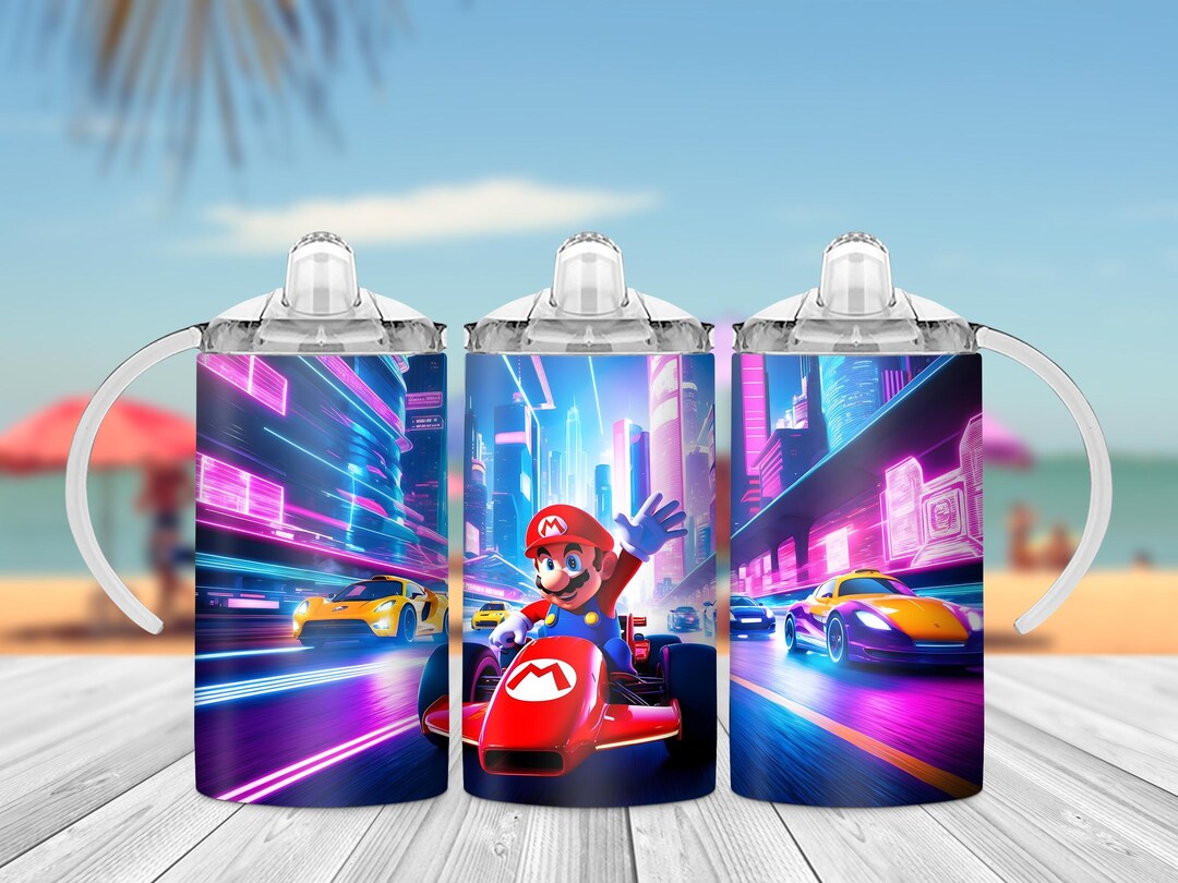 Racing Super Mario Sippy Cup Wrap Design (digital Download) - Etsy