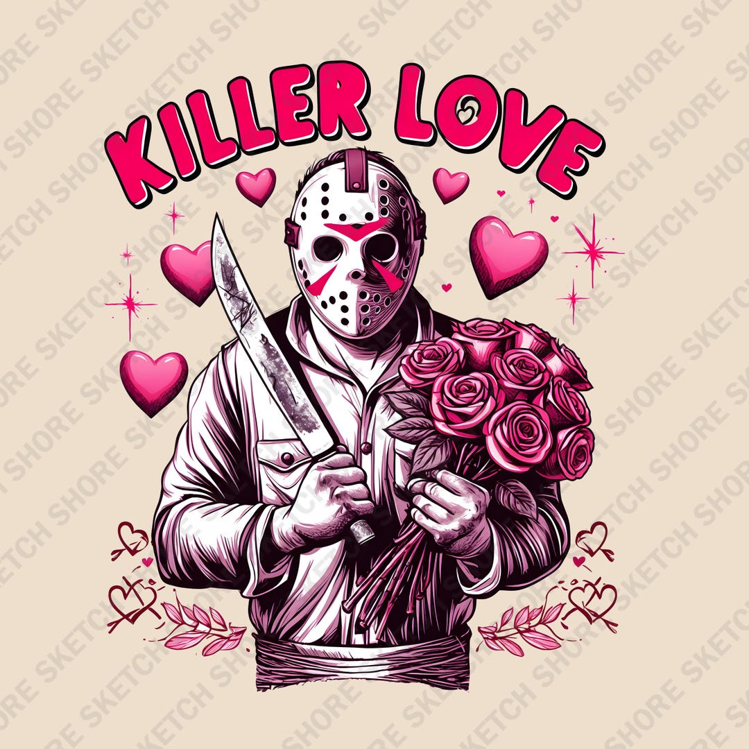 Horror Valentine's Day PNG, Love Season Horror Sublimation Design ...