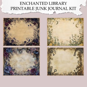 Enchanted Library Junk Journal Kit: Mystical Ephemera (digital Download ...