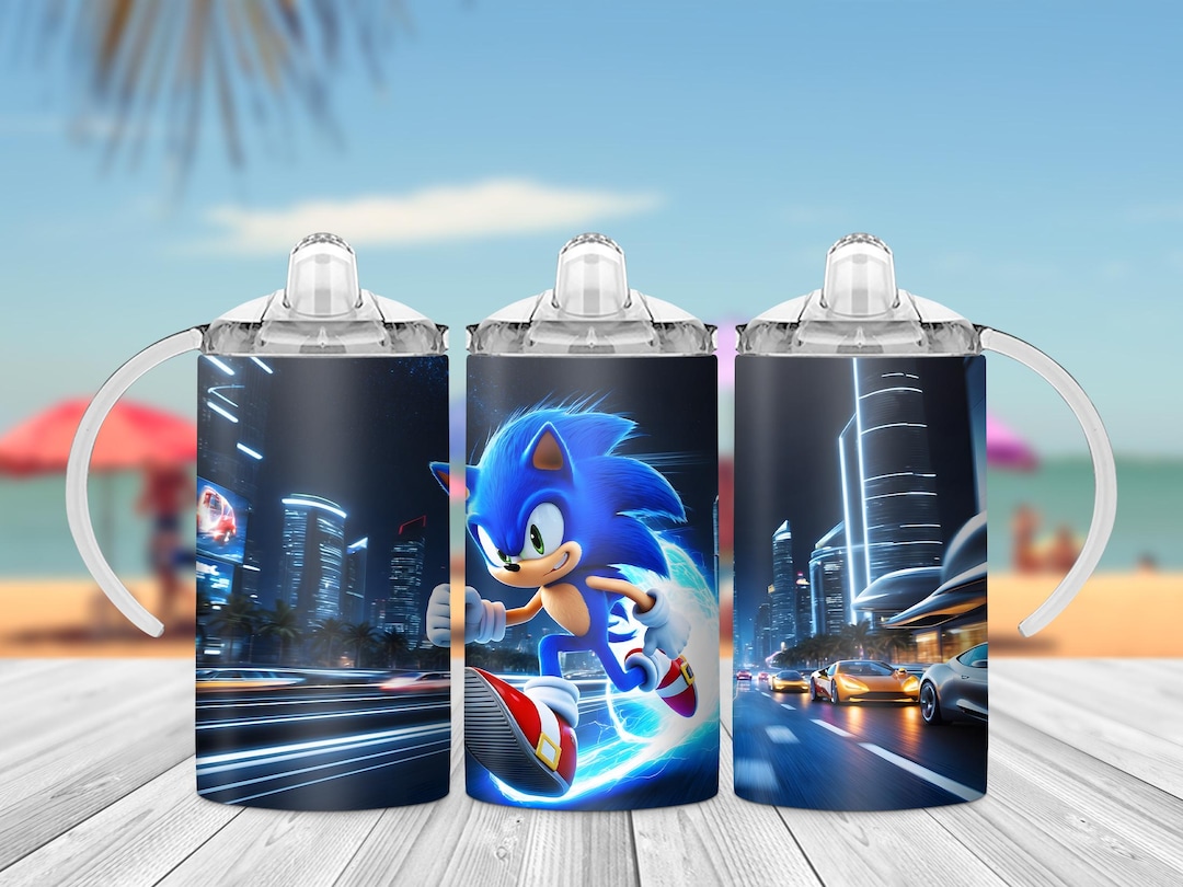 12oz Sonic the Hedgehog Sippy Cup Wrap, Sonic Cup Wrap Design, Instant ...