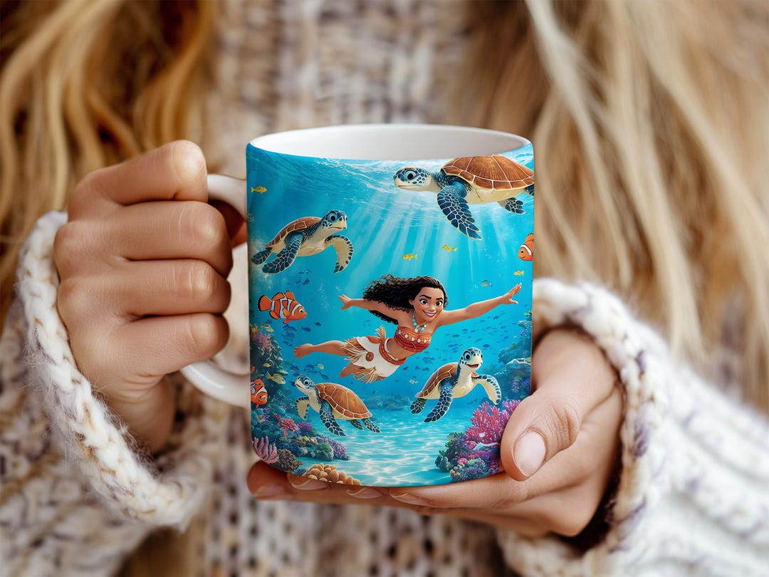 Moana Mug Wrap Sublimation Design: 11oz & 15oz (digital Download) - Etsy