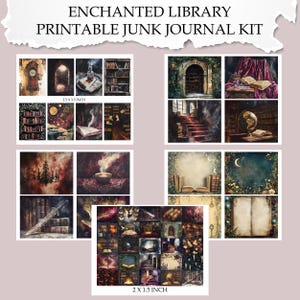 Enchanted Library Junk Journal Kit: Mystical Ephemera (digital Download ...
