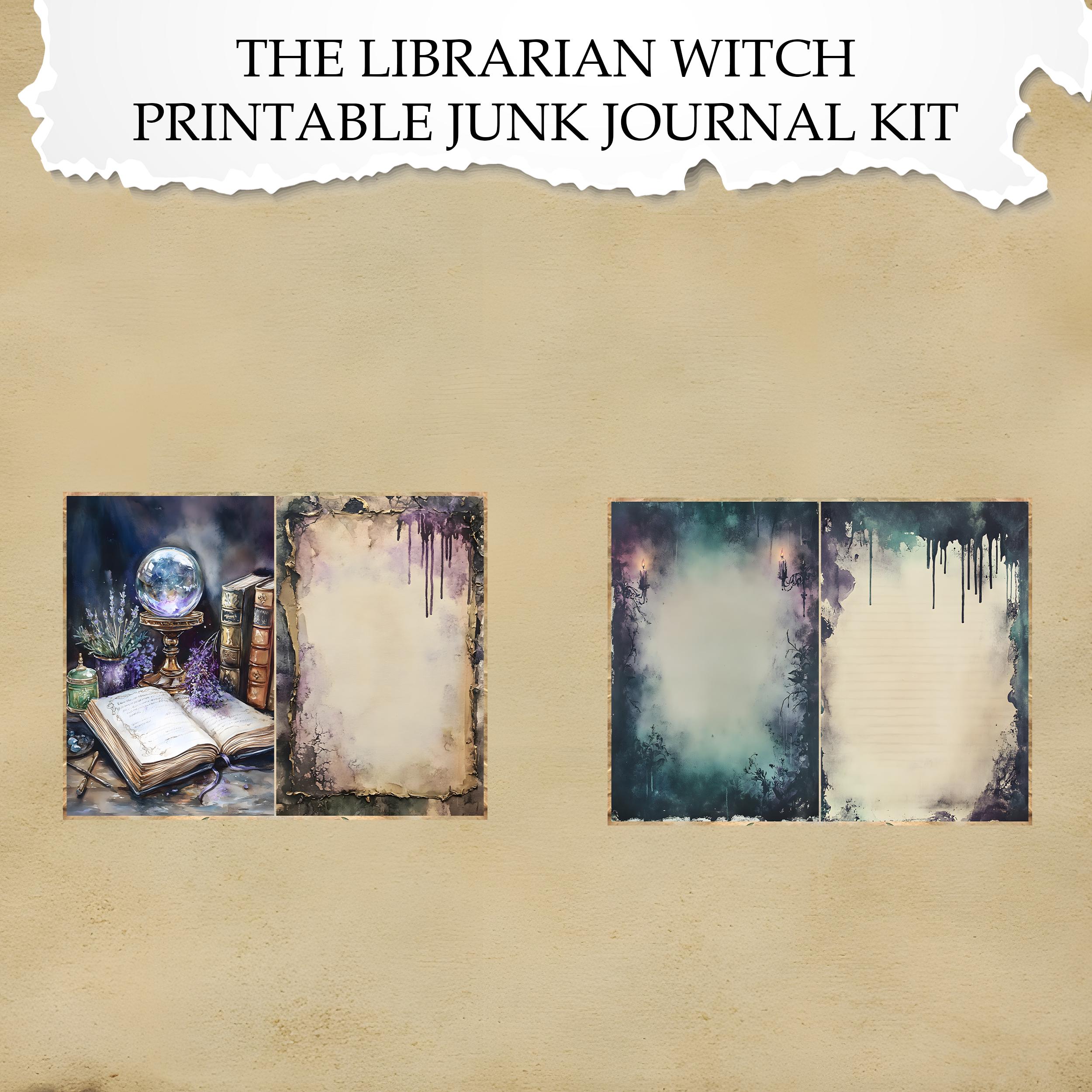 Librarian Witch Junk Journal Kit: Mystical Library Ephemera (digital ...