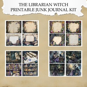The Librarian Witch Junk Journal Kit | Mystical Vintage Library ...