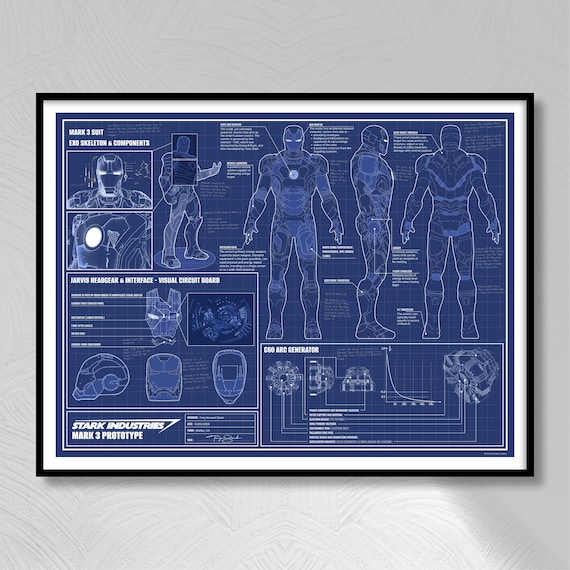 Iron Man Vector Blueprint