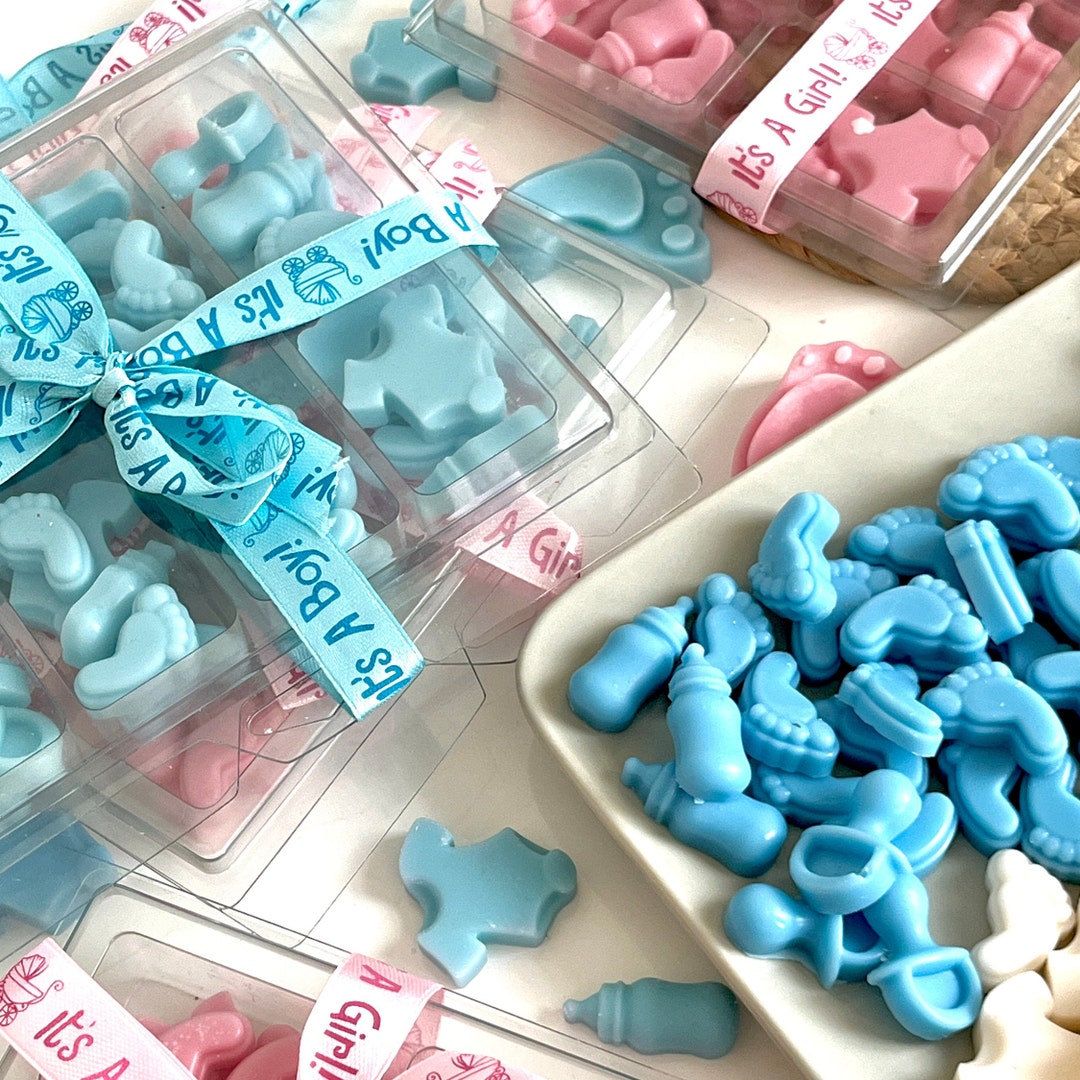 Baby Shower Favours Wax Melt Gift Set in BABY POWDER Scent Baby Feet ...