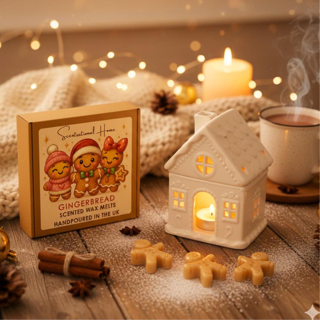 Gingerbread Scented Wax Melt With Wax Warmer Gift Set. Christmas ...