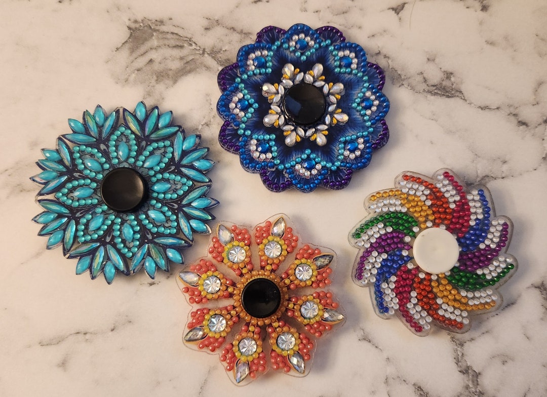 Diamond Art Fidget Spinners - Completed! Multiple Designs! - Etsy