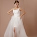 Ivory Tulle Train Overskirt, Detachable Tulle Skirt, Wedding Dress ...