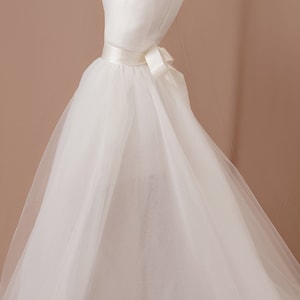 Ivory Tulle Train Overskirt, Detachable Tulle Skirt, Wedding Dress ...