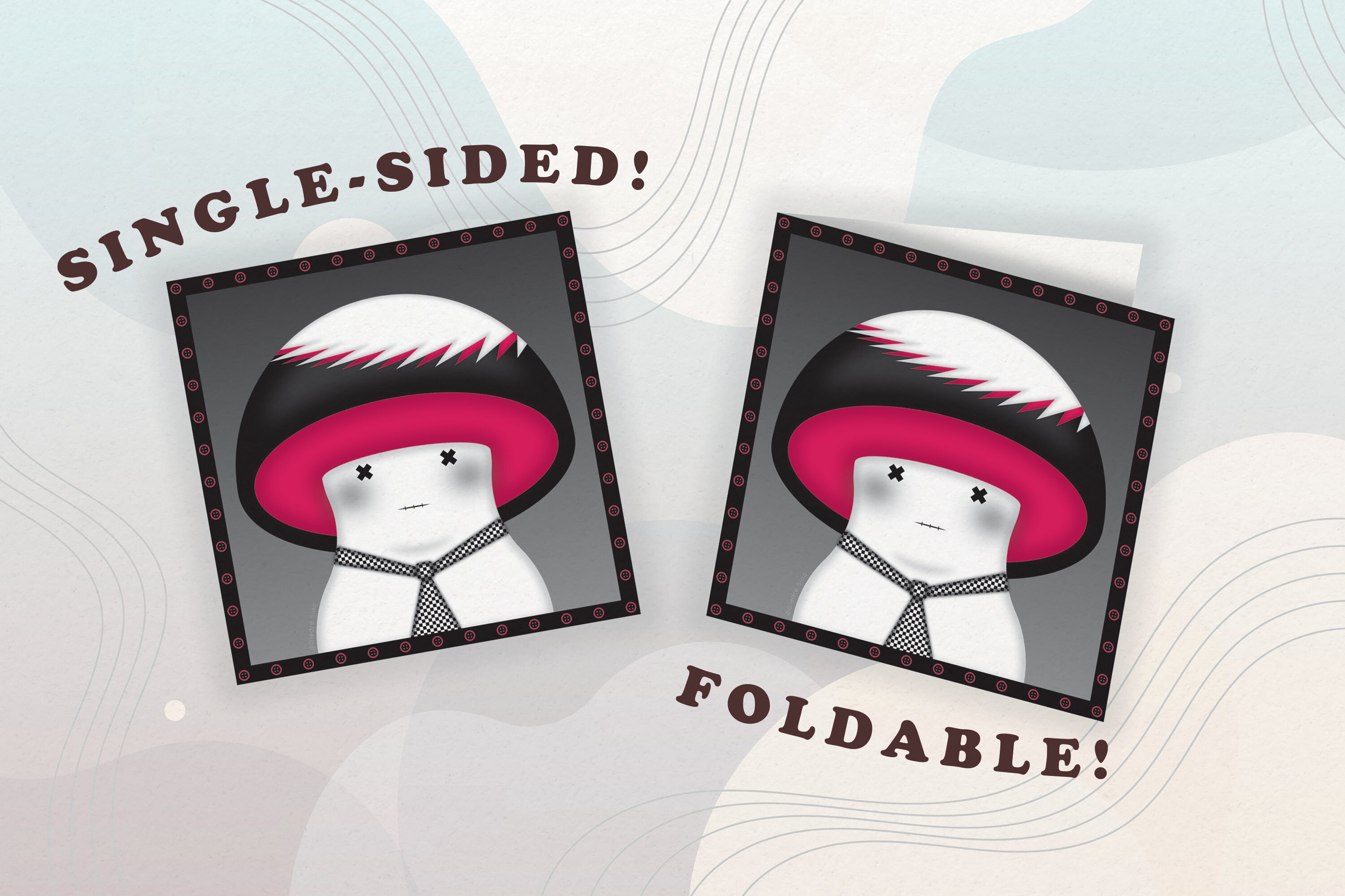 Edgy Grib Greeting Card Prints Digital Greeting Cards Download Cute ...